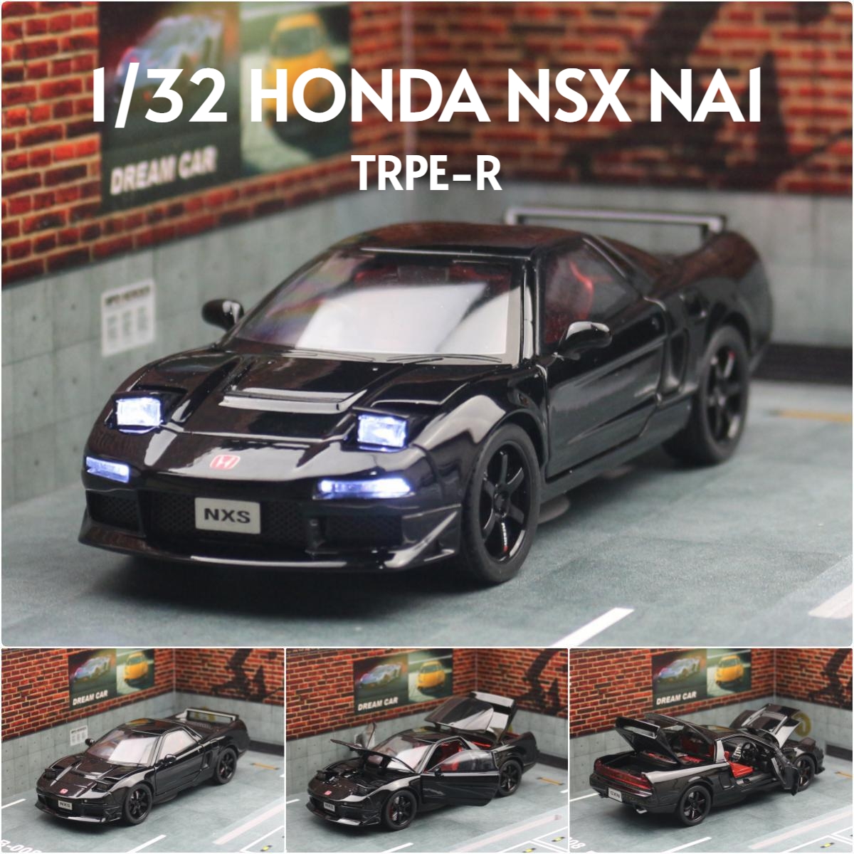 Carro Fundido 1/32 Honda Acura NSX NA1 TRPE-R JDM Modelo De Brinquedo Diecast Racing Em ...