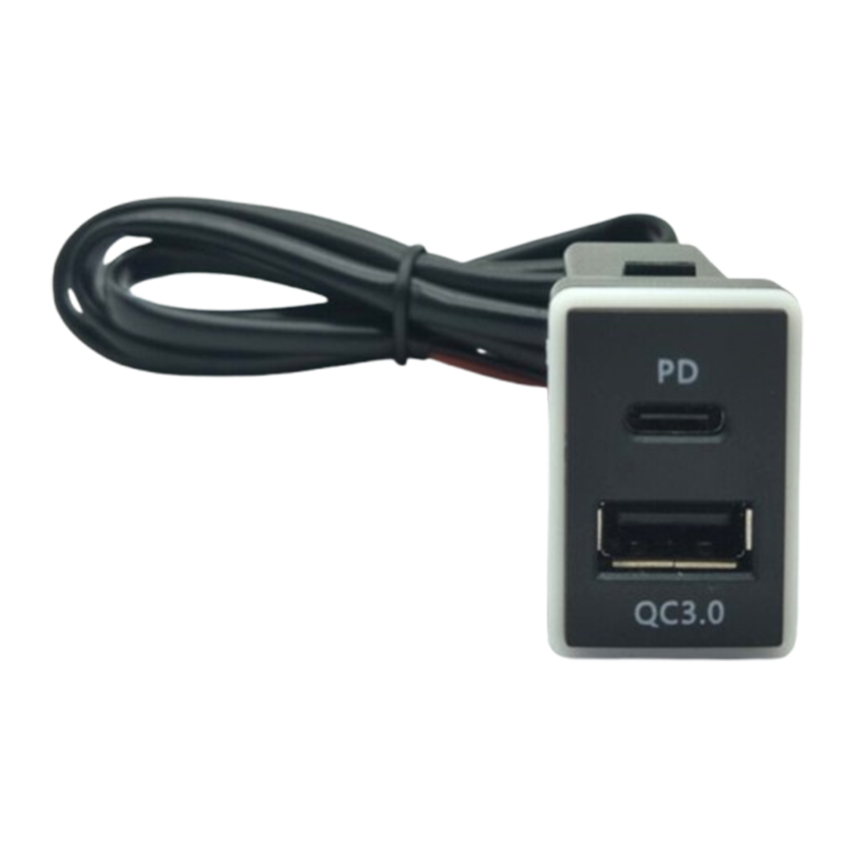 33 * 22mm Carregador De Carro PD Tipo-C + QC3.0 USB Dupla Tomada De ...
