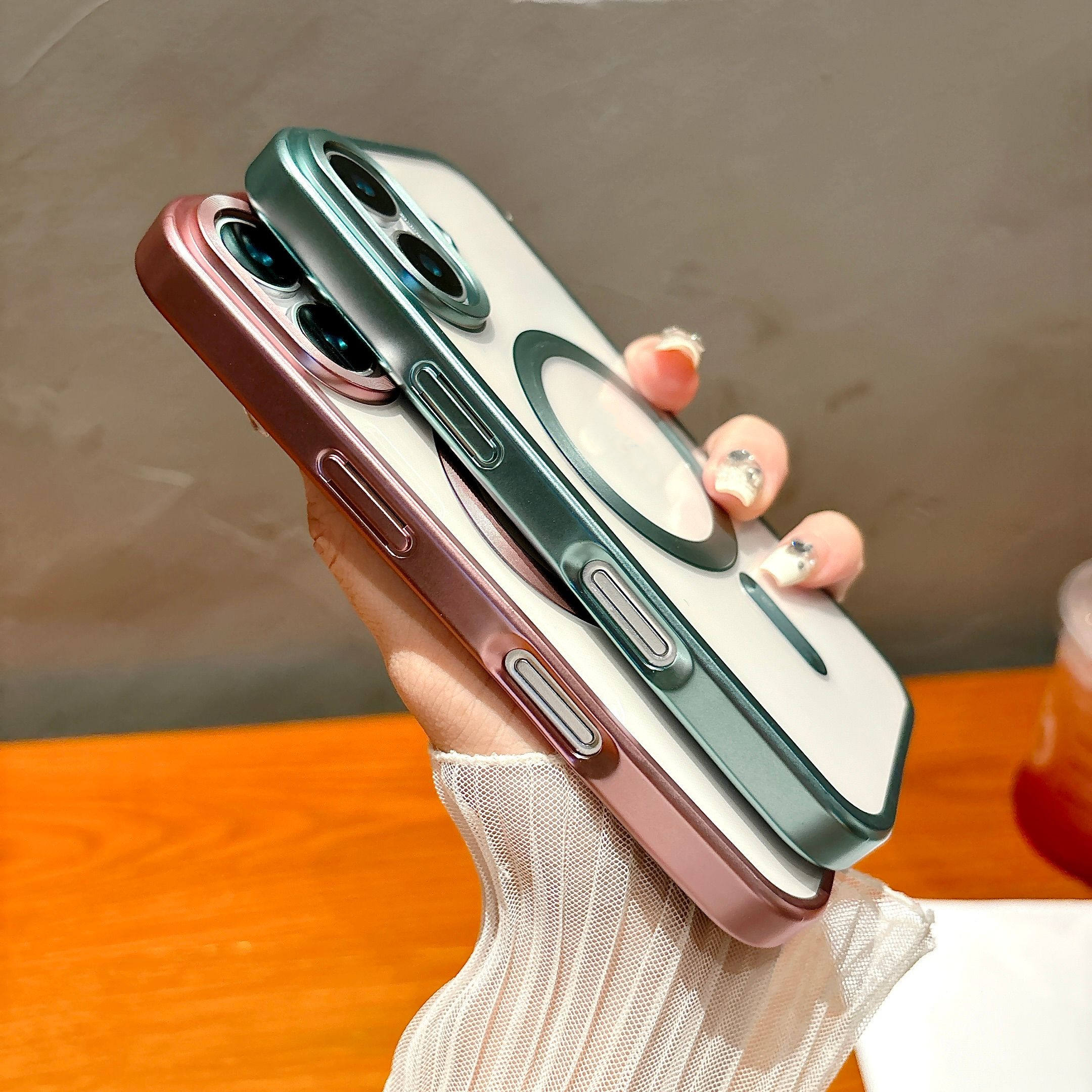 Ultra-fino Magsafe Capa Iphone Transparente De Estojo fosco Luxo Para Iphone11 12 13 14 15 16 ...