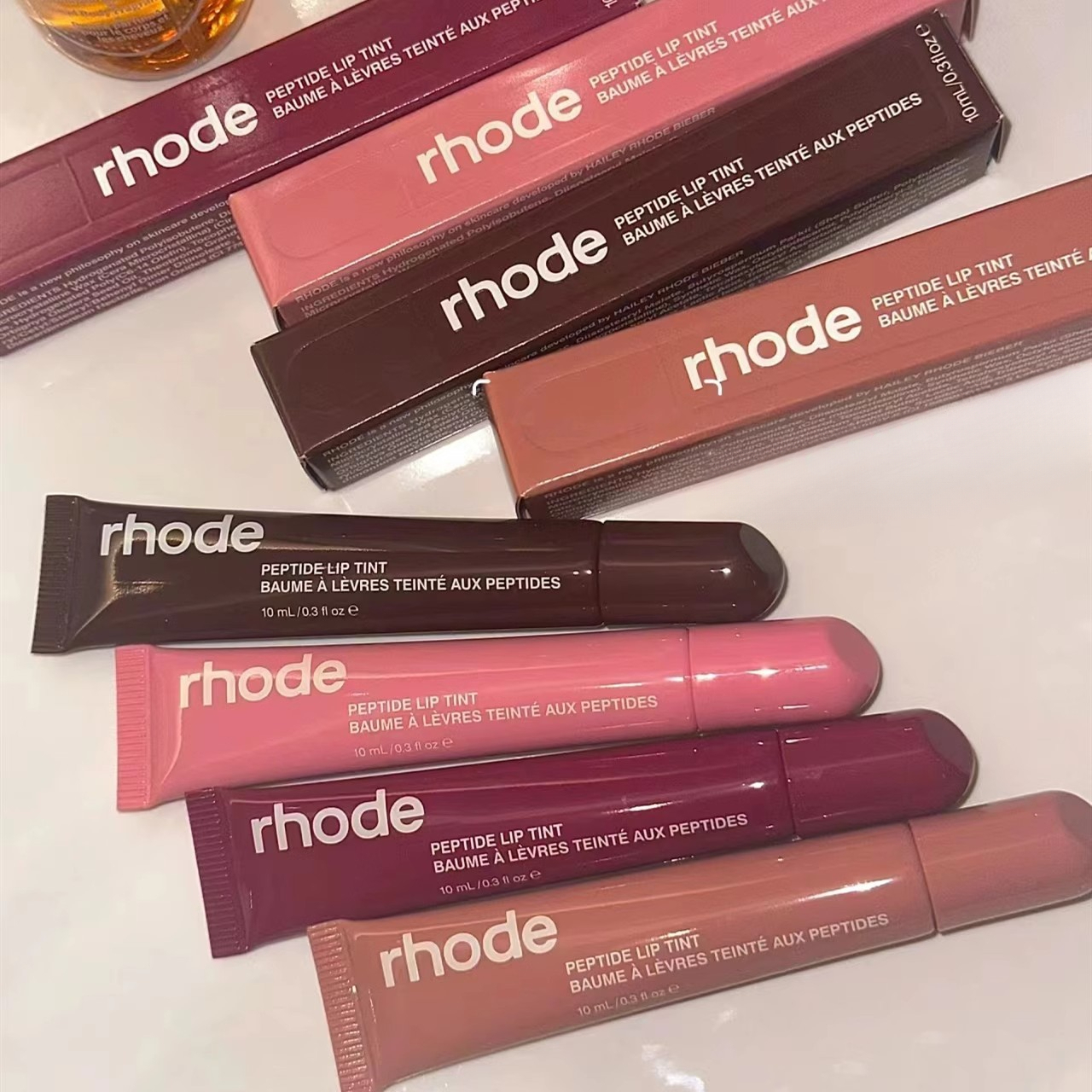 Rhode Bálsamo labial colorido/brilho labial/Gel para cuidados com os ...