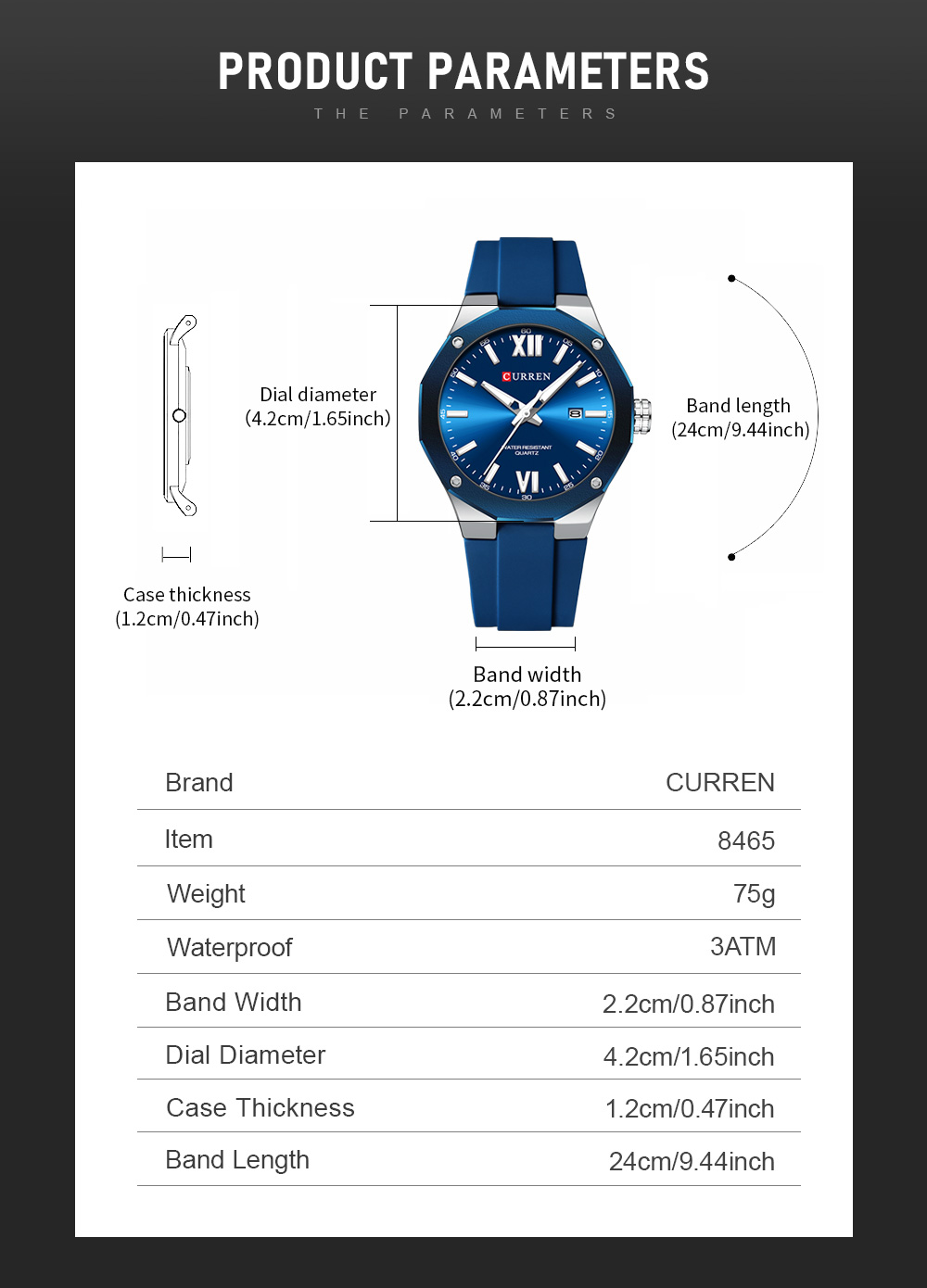 Relógio Masculino CURREN Marca Original Pulseira De Silicone Moda ...