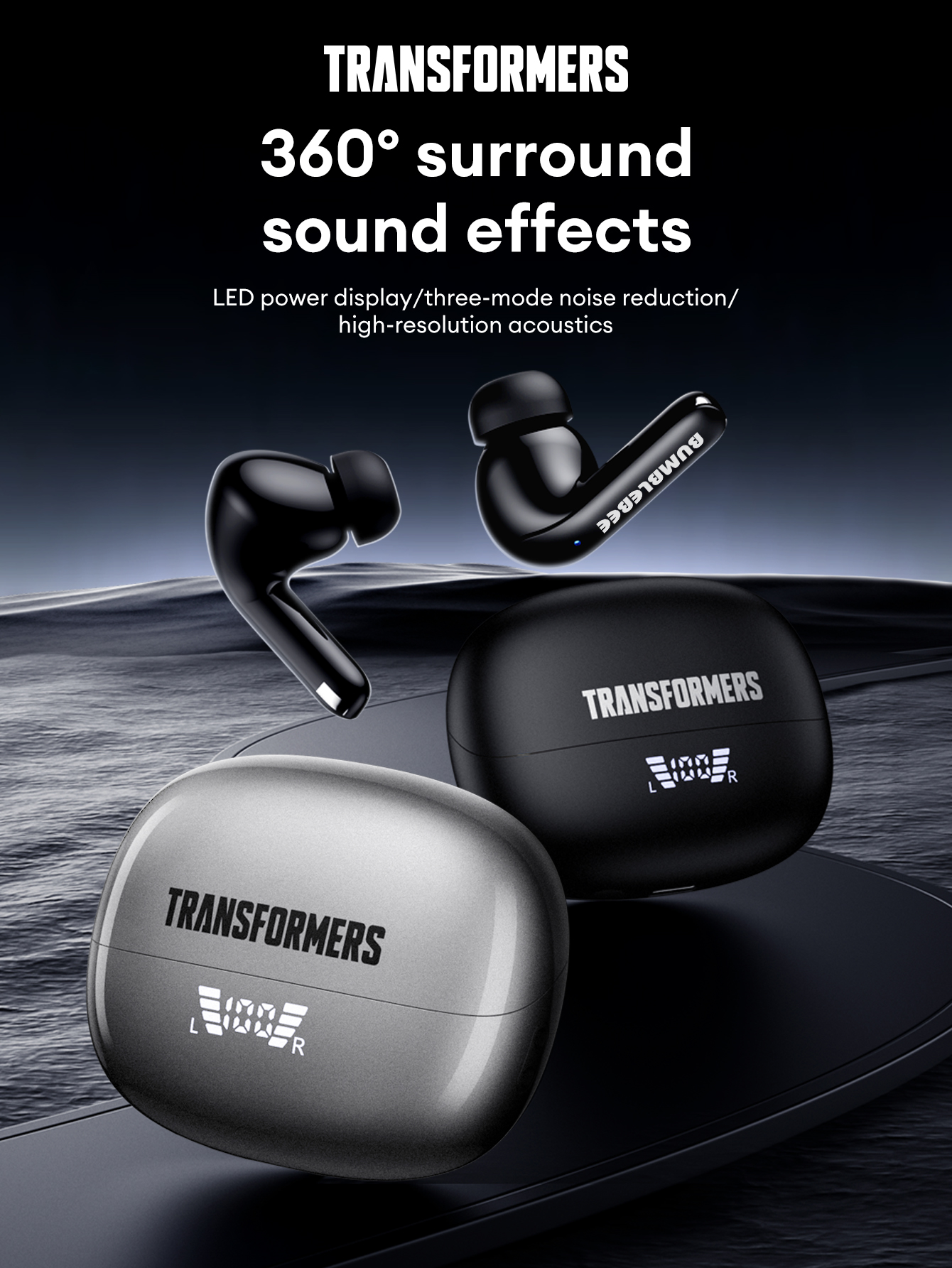 Transformers TF-T28 Pro Sem Fio Bluetooth V5.4 Fone De Ouvido Redução ...