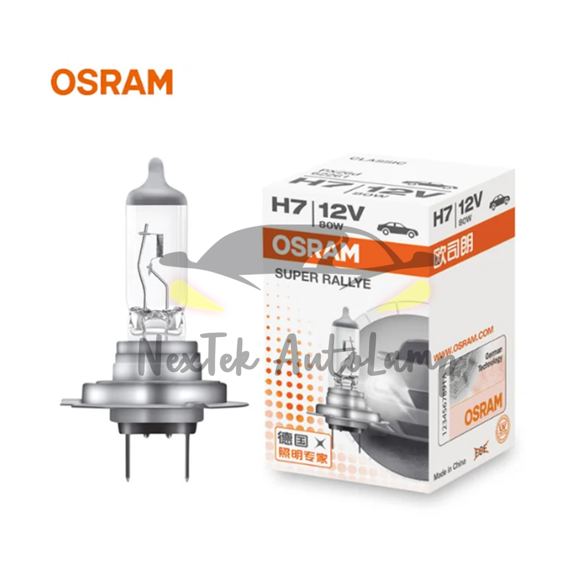 OSRAM Super Rallye H1 H3 H4 H7 12V 24V 80W 100/90W 3200K Lâmpadas ...