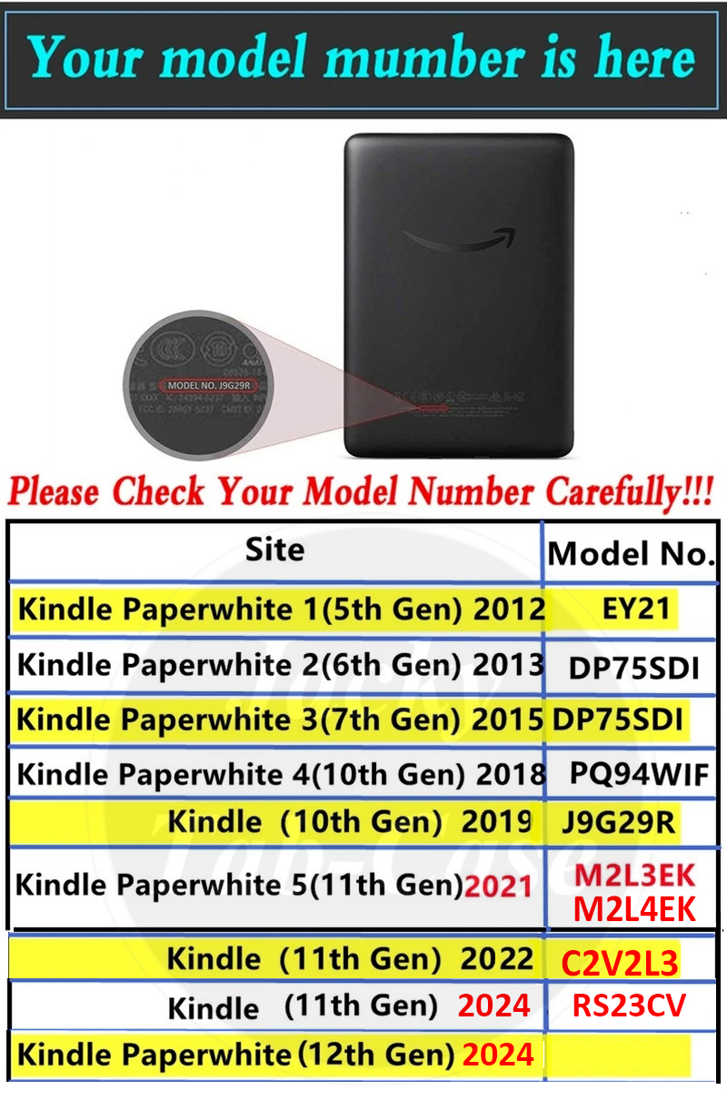 Para 2024 Novo Kindle 6" 7" E-book Case Paperwhite (12a Geração ...