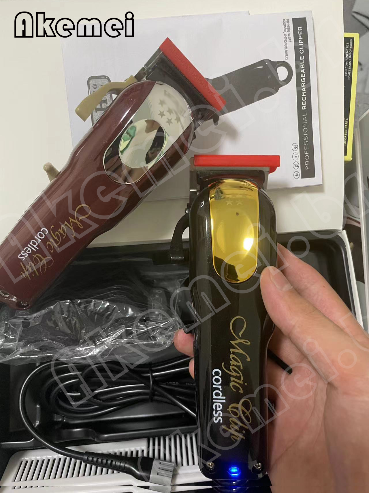 Máquina De Cortar Cabelo Sem Fio Profissional Série 5 Estrelas Magic ...