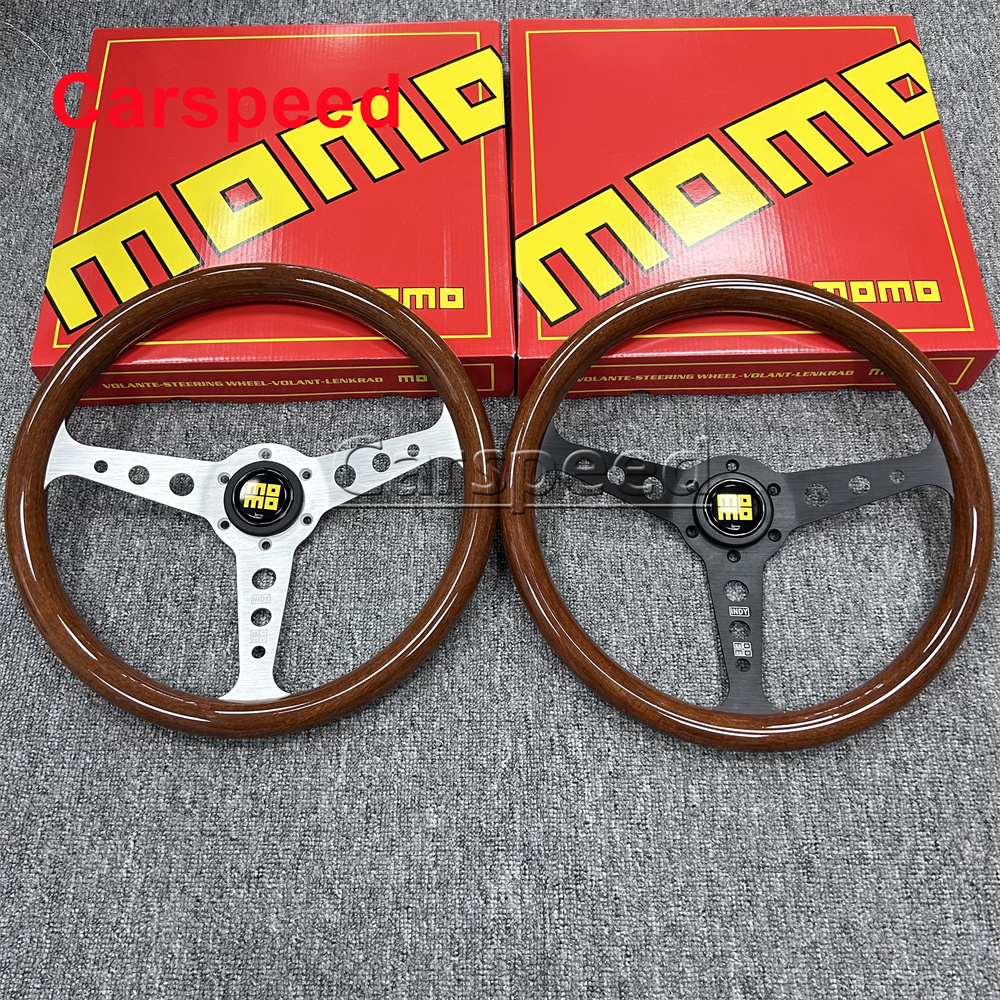 Volante Estilo Madeira MOMO De 14 Polegadas 350 Mm Linha HERITAGE Universal INDY Esportivo ...
