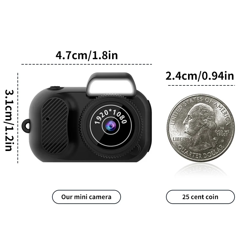 Mini Câmera HD 1080p Com Tela LCD Interior Casa Esporte Ao Ar Livre ...