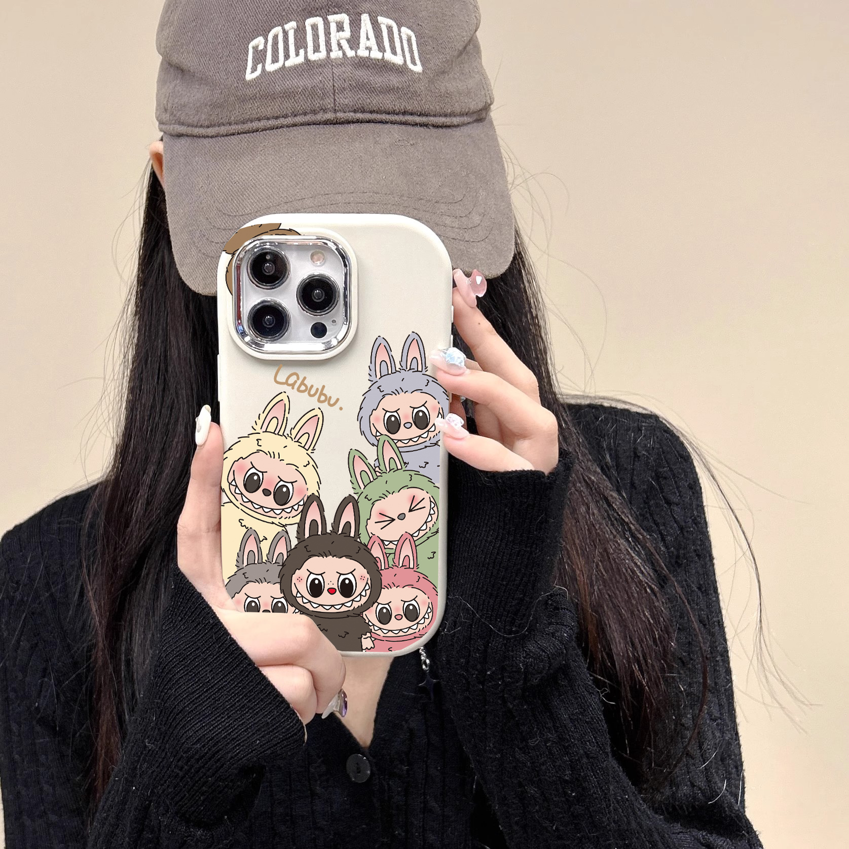 Chaopai Capa Labubu Fofa De Tela Cheia Motorola MOTO G84 G82 G73 G62 G60S G60 4G 5G Invólucro ...