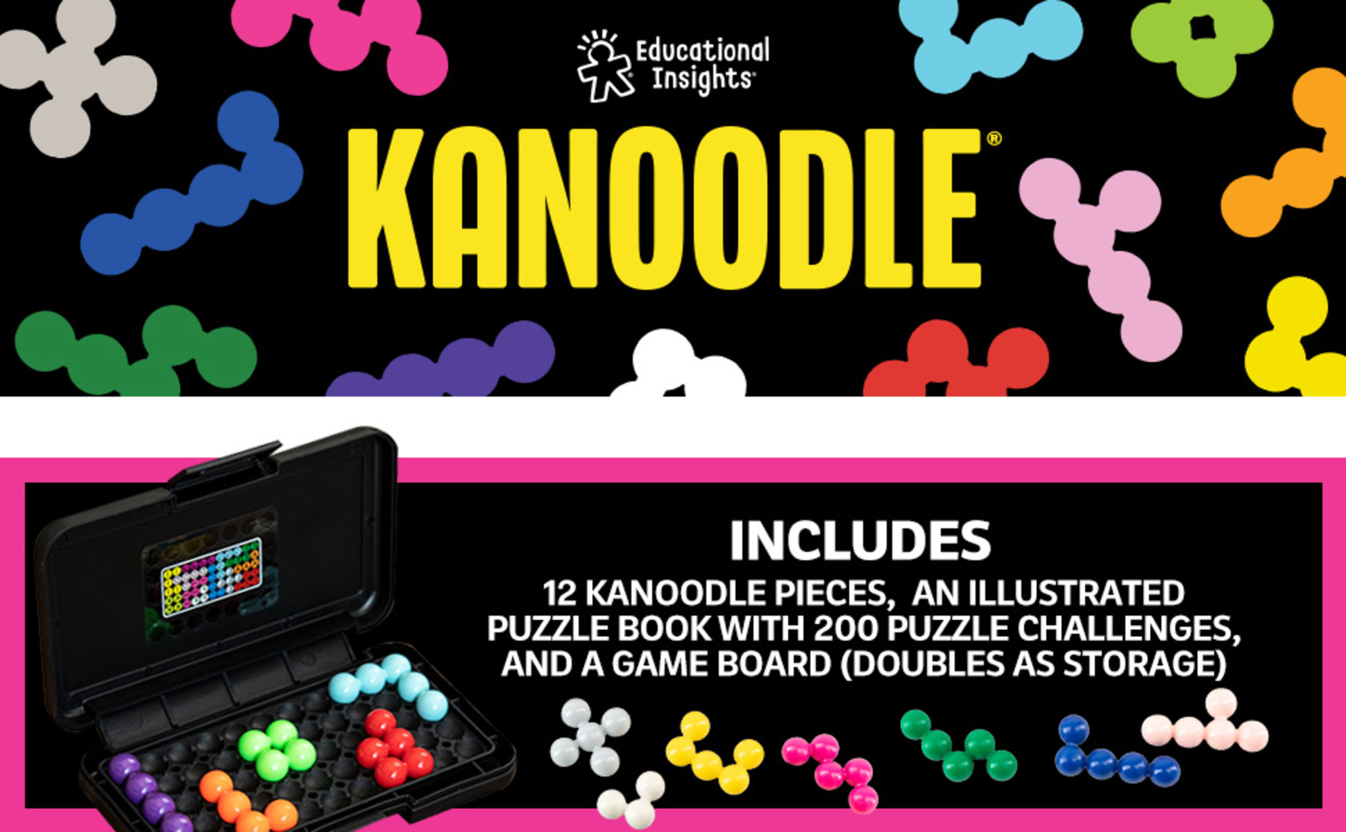 Educational Insights Kanoodle 3D Brain Teaser Puzzle Para Maiores De 7 Anos Jogos Cerebrais ...