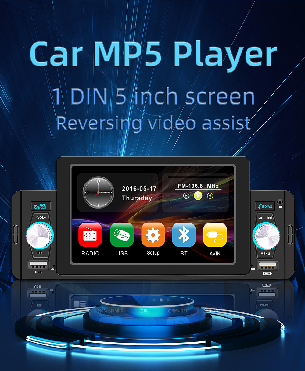 (Envio De São Paulo) ESSGOO 1 Din HD Touch Screen Rádio Para Carro 5 Polegadas Mirror Link ...