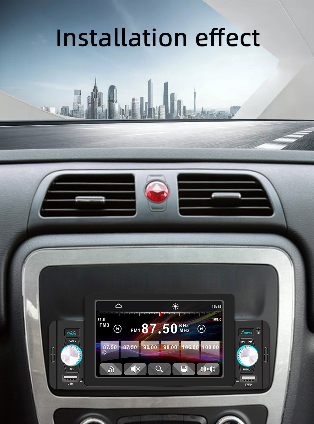 (Envio De São Paulo) ESSGOO 1 Din HD Touch Screen Rádio Para Carro 5 Polegadas Mirror Link ...