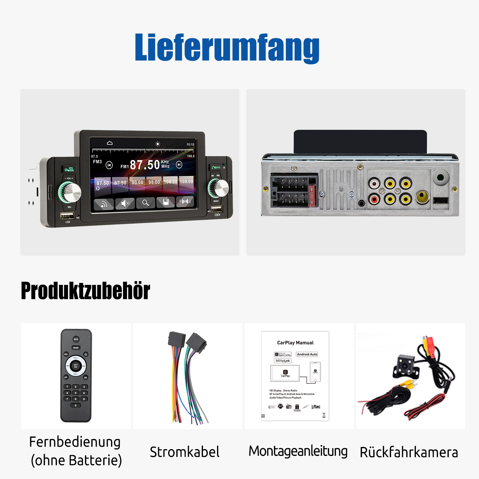 (Envio De São Paulo) ESSGOO 1 Din HD Touch Screen Rádio Para Carro 5 Polegadas Mirror Link ...