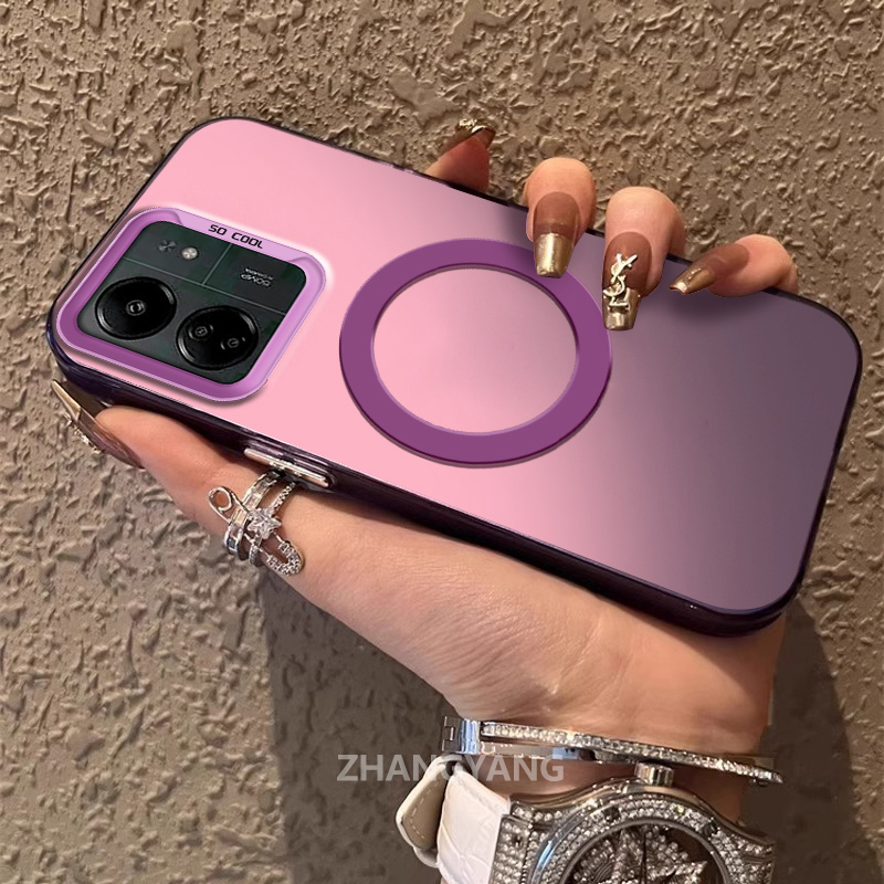 Capa Para Redmi 13c Silicone material Fosco TPU De Telefone Estética Novo design De Anel De ...
