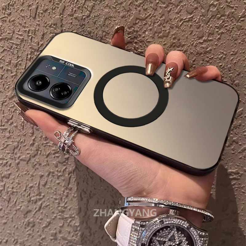 Capa Para Redmi 13c Silicone material Fosco TPU De Telefone Estética Novo design De Anel De ...