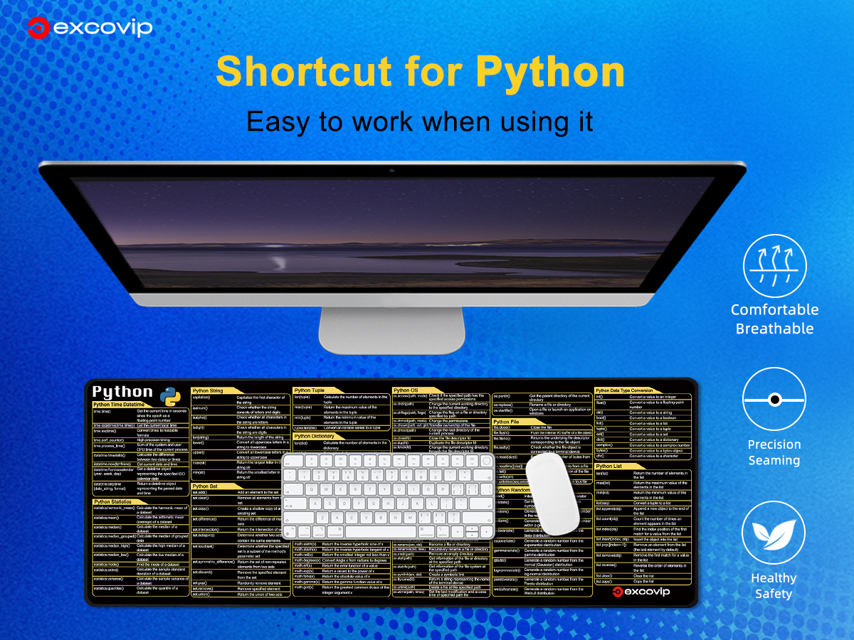 Para python Teclado de atalho em inglês Mouse Pad Linguagem de ...