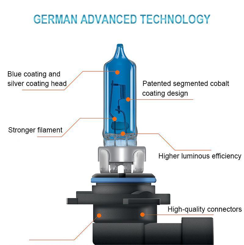 OSRAM Cool Blue Hyper H1 H4 H7 H11 HB3 HB4 12V 5300K Lâmpadas originais de farol halógeno de ...