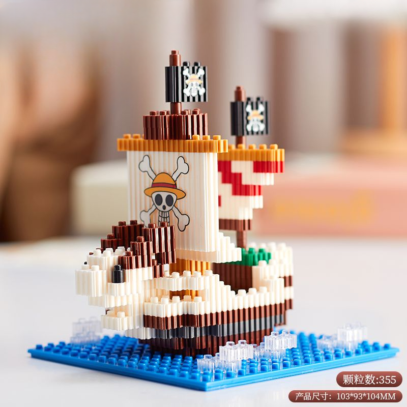 Compatibilidade Lego Partículas Blocos Brinquedos ONE PIECE , Wanli Sunshine , Lufei Pirate Ship ...