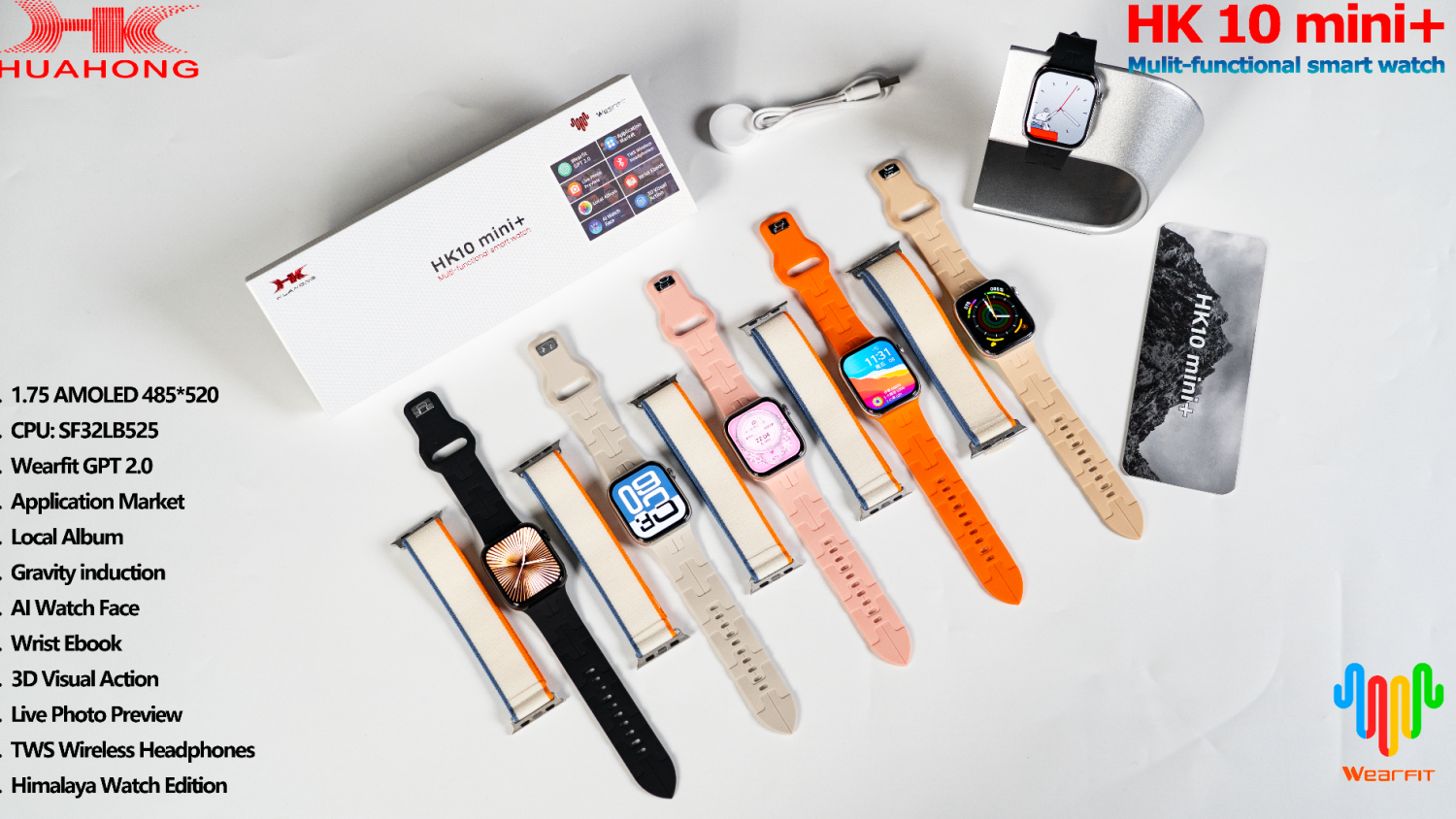 Novo mini Modelo S10 HK10 + AMOLED Gen6 Smartwatch Relógio Inteligente ...