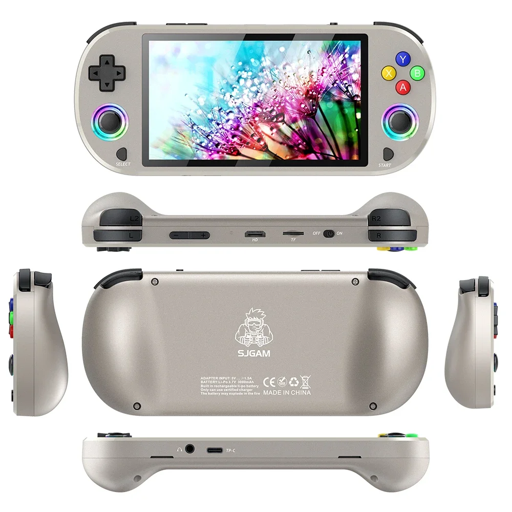M22 Pro Retro Console De Jogos Portátil 5.0 Polegada Tela IPS Sistema ...