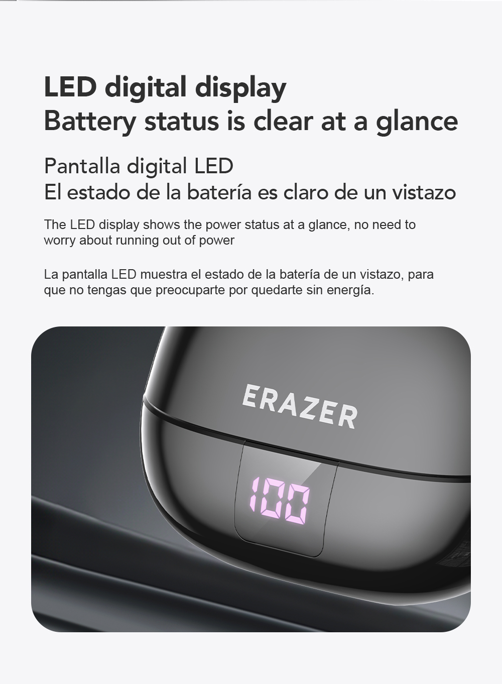 Fones de ouvido sem fio ERZER XT66 PRO Al com tradução em tempo real ...