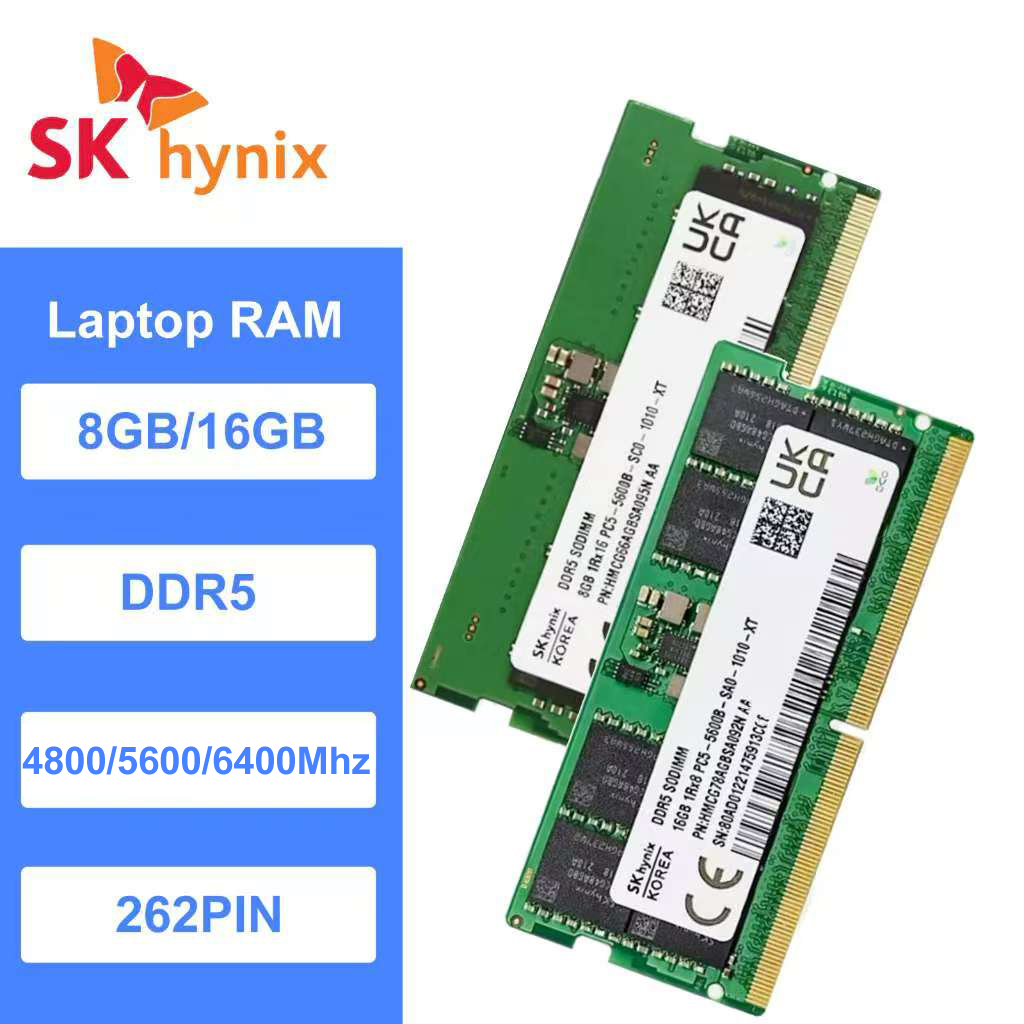 SK Hynix 8GB 16GB DDR5 4800Mhz 5600Mhz 6400Mhz 1.1V 262Pin SODIMM Memória RAM Para Laptop ...