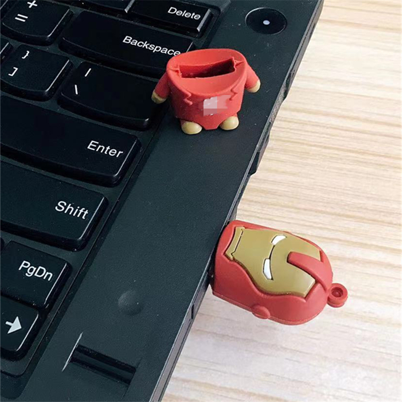 Unidade Flash USB 128gb Cute cartoon hero series Pendrive 64gb Pen ...