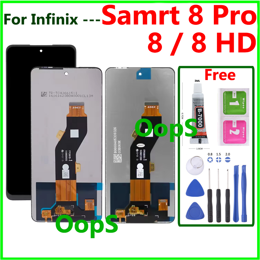 LCD Original Para Infinix Smart 8/8 HD Pro Telefone Display Tela De Toque Digitador Ferramentas ...