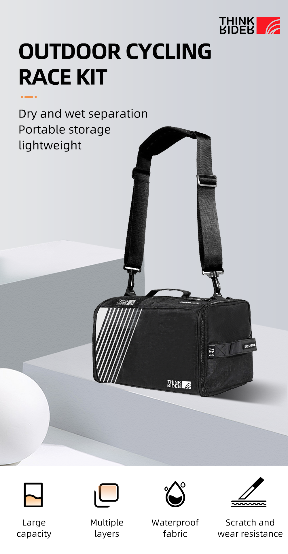 ThinkRider Race Day Essential Cycling Rain bag Tote Com Capacete De ...