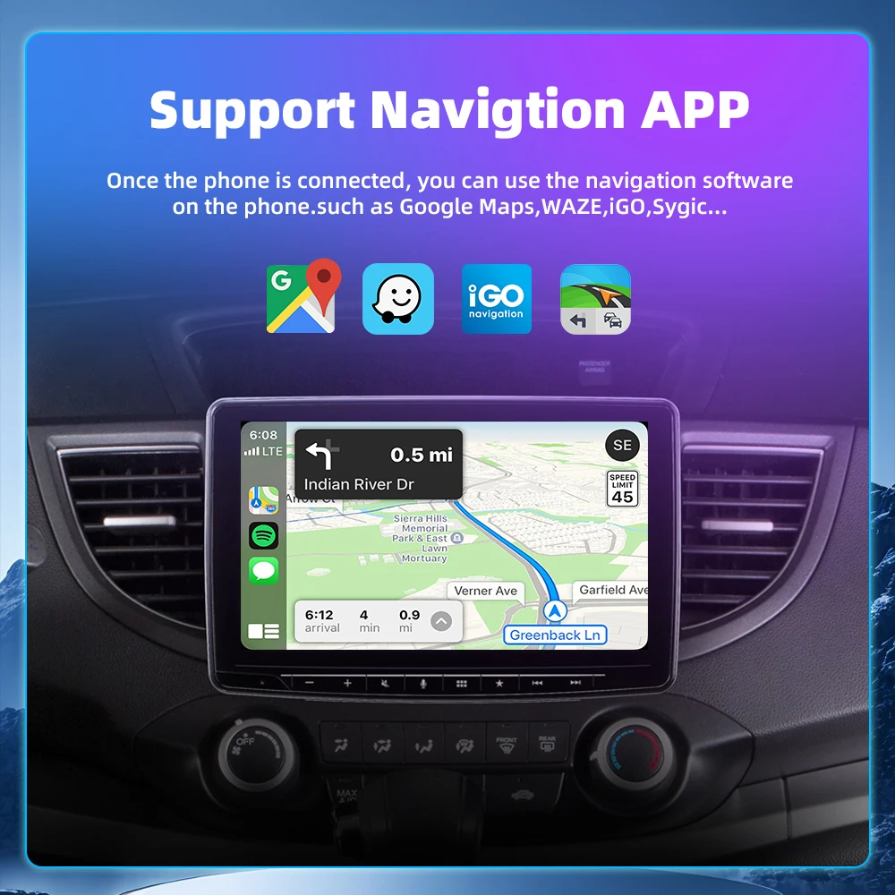 Adaptador Carplay Sem Fio Para Android IP Auto 2 Em 1 Com Caixa AI Conexão USB Volvo Benz Mg Kia ...