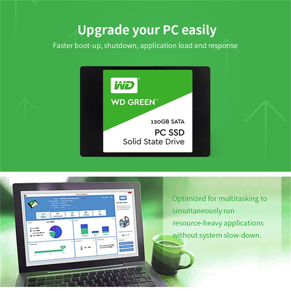 WD Green - Western Data SSD 120GB 240GB 480GB 1TB SATAIII 6GB/S 2,5 ...