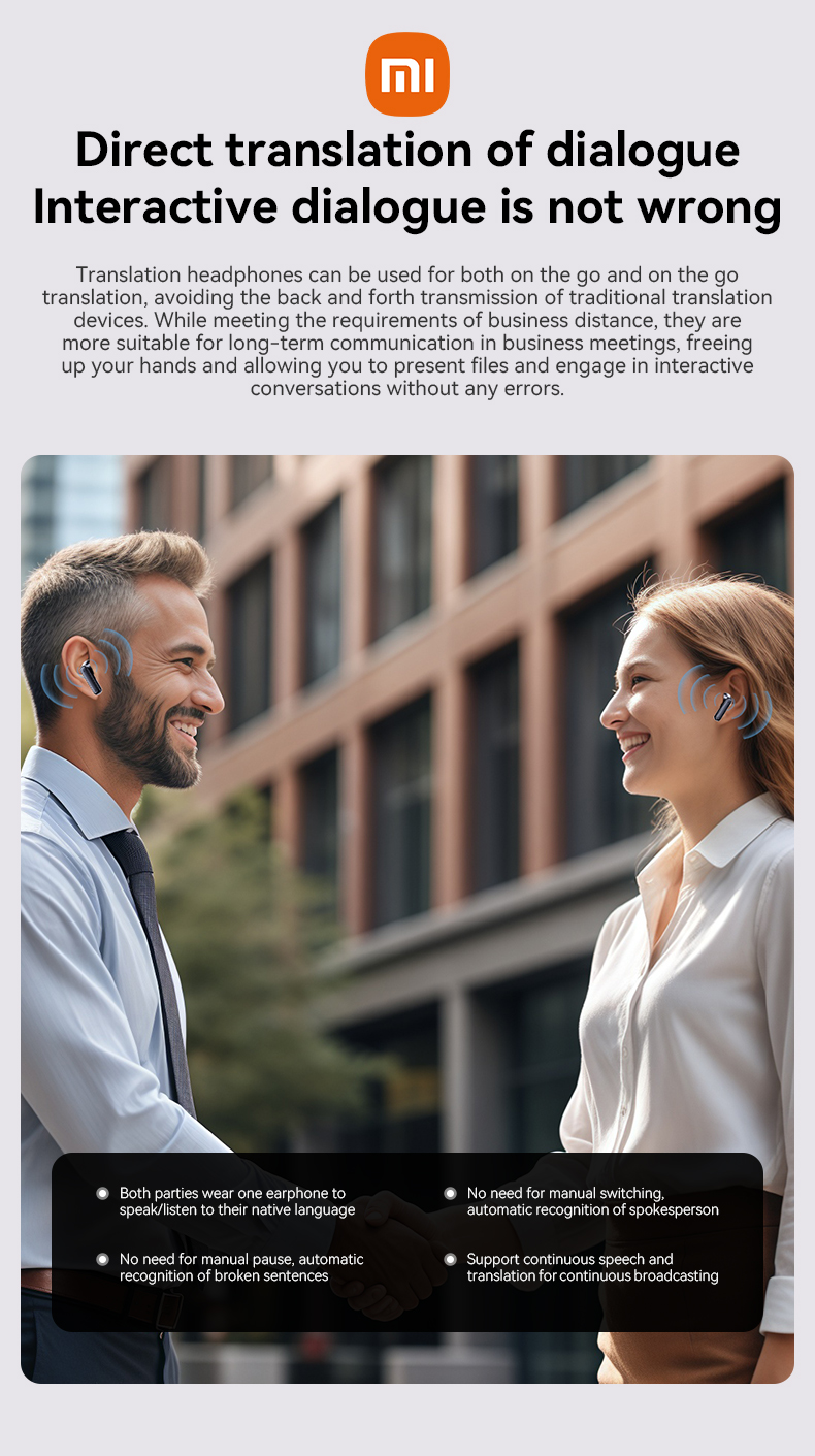 Fones De Ouvido Com Tradução De Idioma Ai XIAOMI Traduzir Lanuage TWS ...