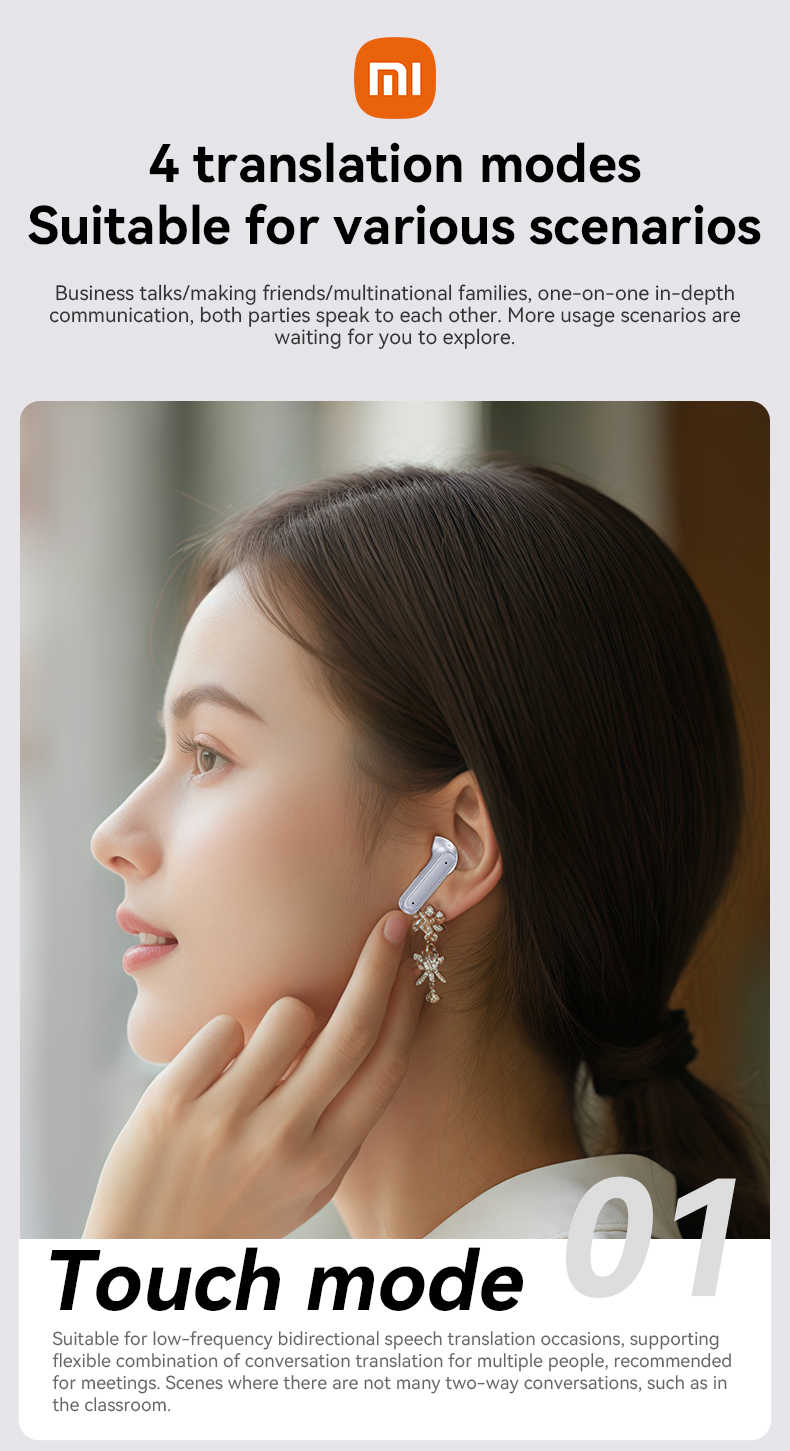 Fones De Ouvido Com Tradução De Idioma Ai XIAOMI Traduzir Lanuage TWS ...