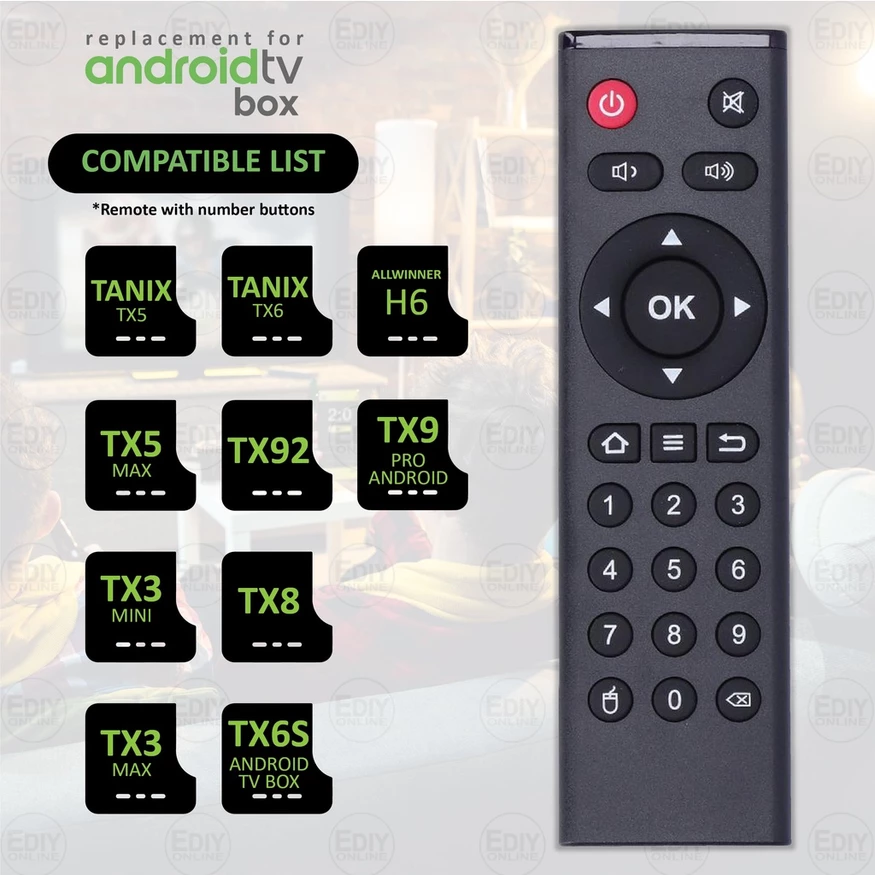 Substituição De Controle Remoto MINI TV TX3 TX6 TX6S TX92 TX2 TX5 MAX ...
