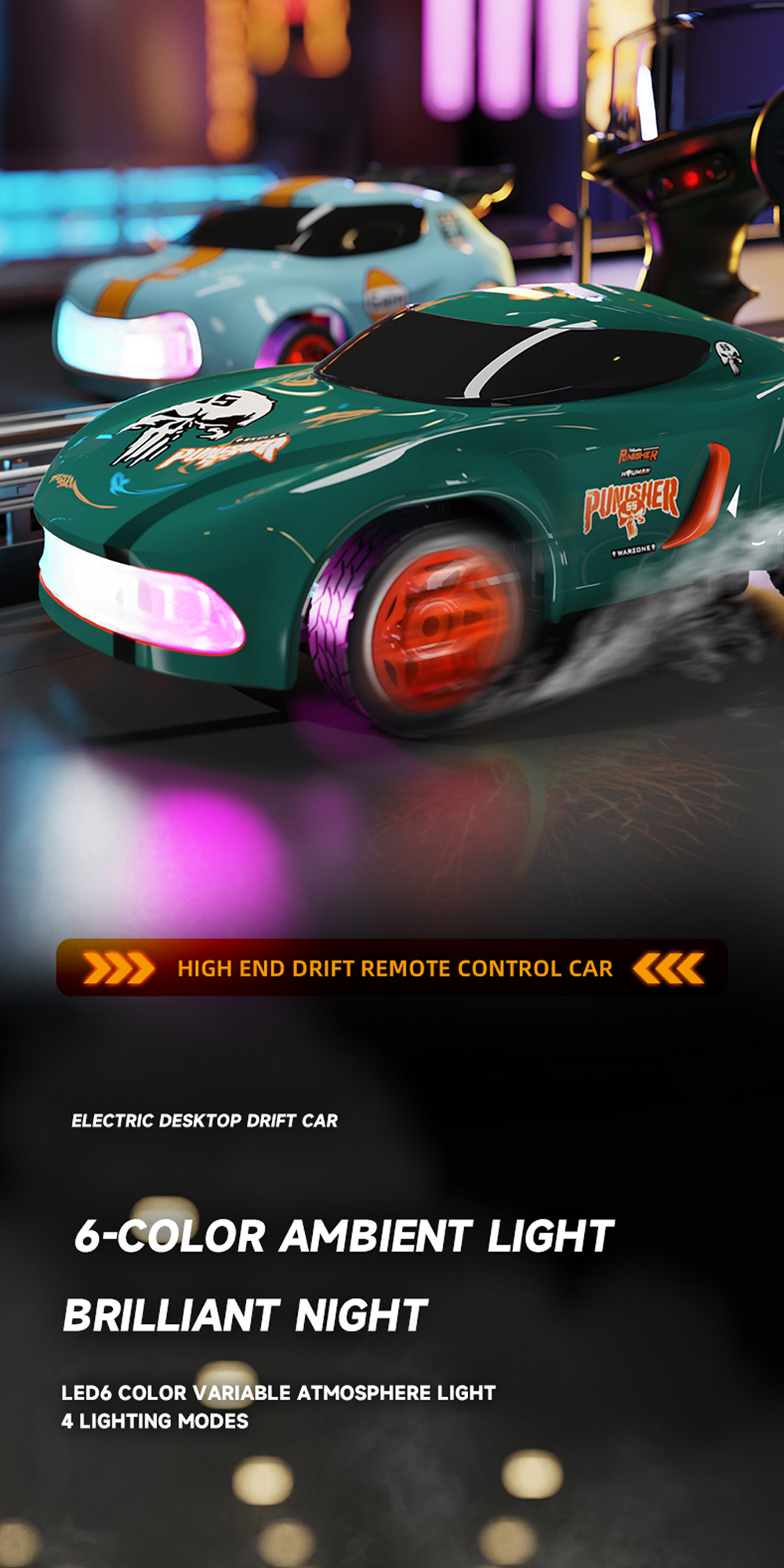 1/64 MINI Desktop RC Drift Carro AE86 4WD Acelerador Proporcional Completo Controle Remoto ...