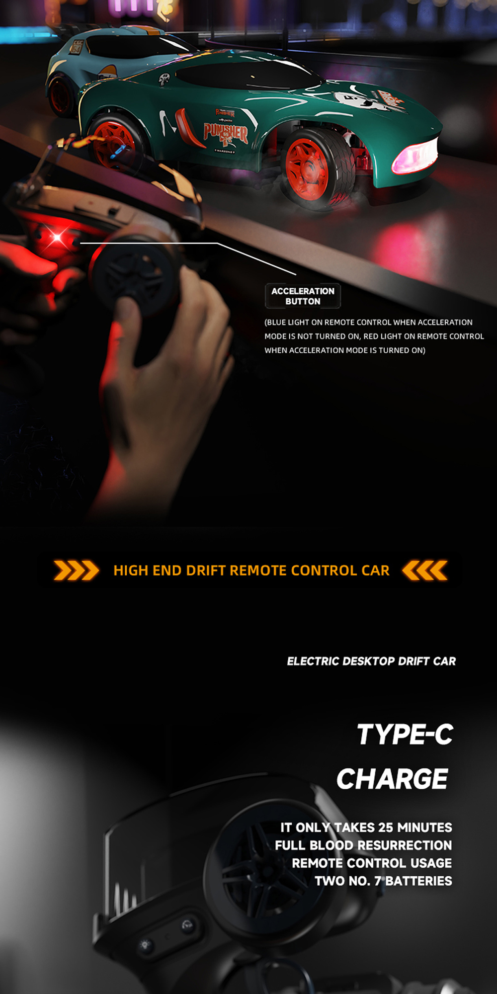 AE86 1/64 Desktop Mini Drift RC Modelo De Carro 4WD Acelerador Proporcional Completo Controle ...