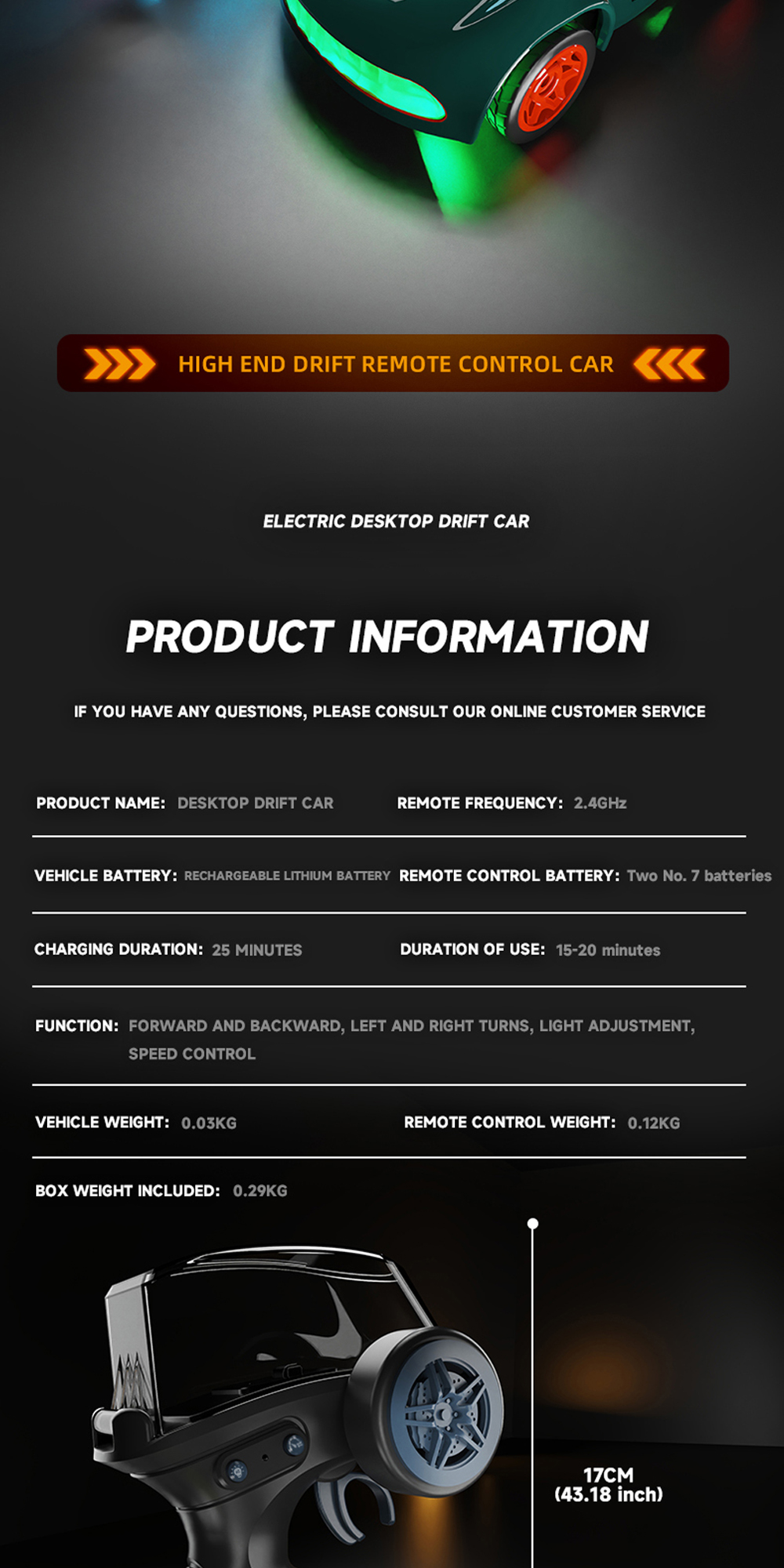 AE86 1/64 Desktop Mini Drift RC Modelo De Carro 4WD Acelerador Proporcional Completo Controle ...