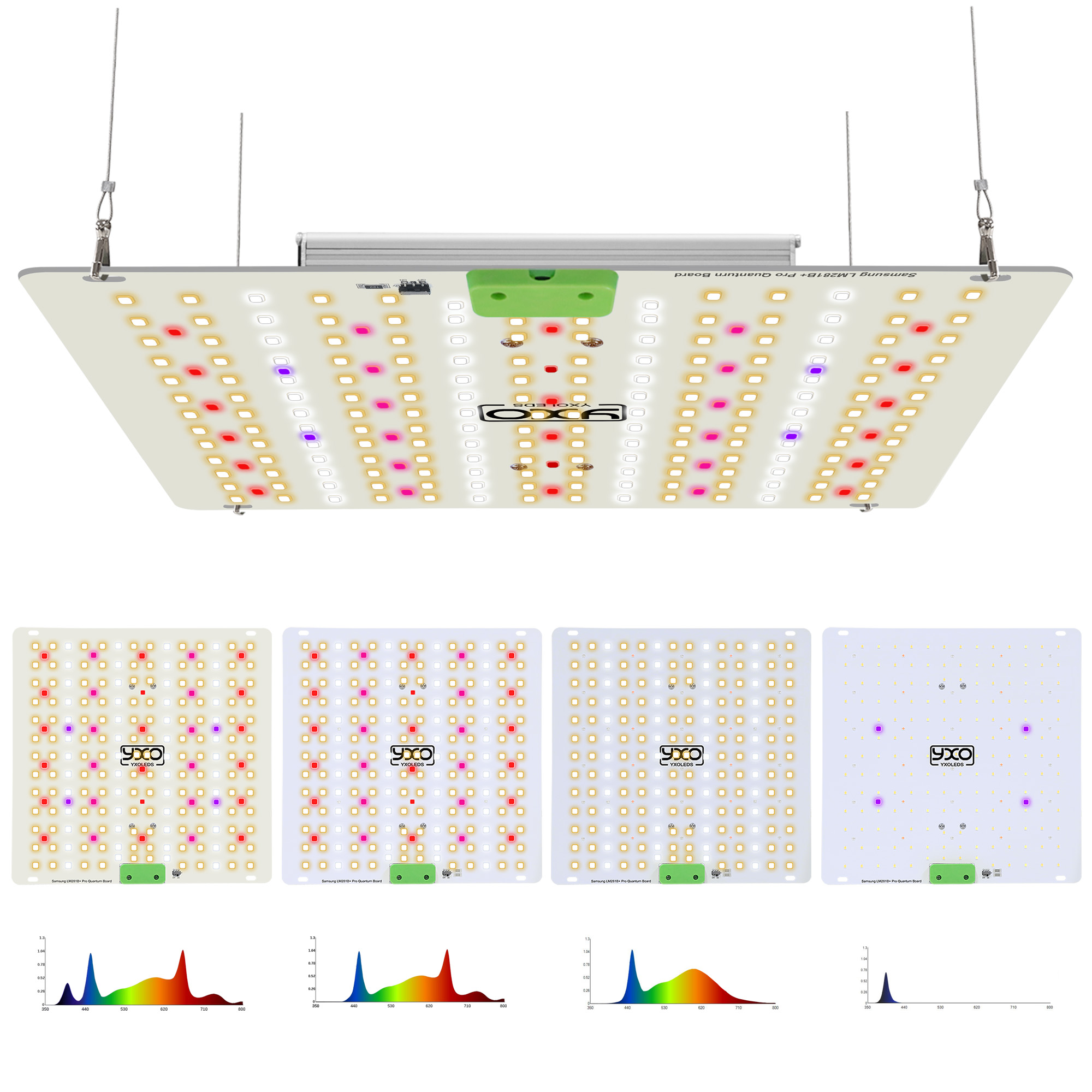 85W 120W Samsung LM281B + Pro LED Grow Light 110V 220V Full Spectrum ...
