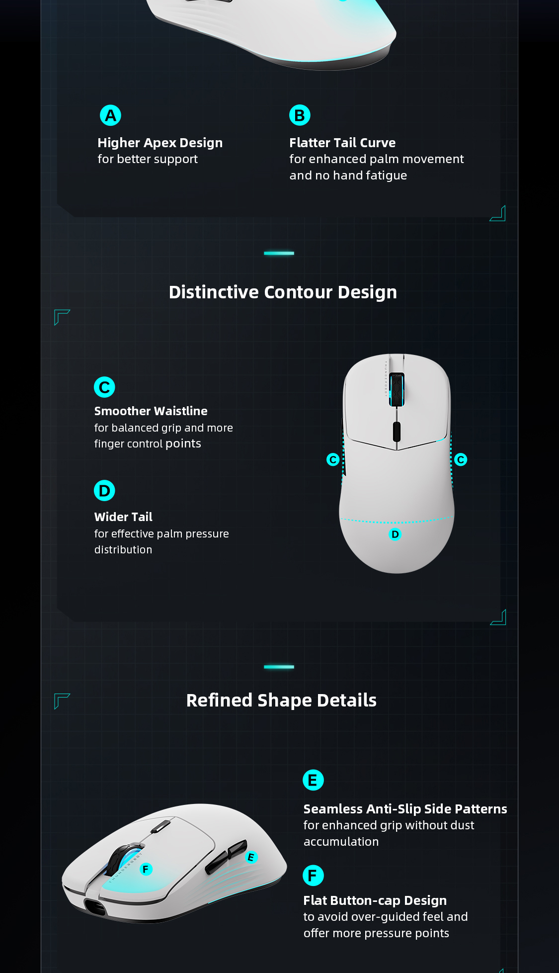 Thunderobot ML7 Mouse Para Jogos Com Doca De Carregamento Bateria De ...