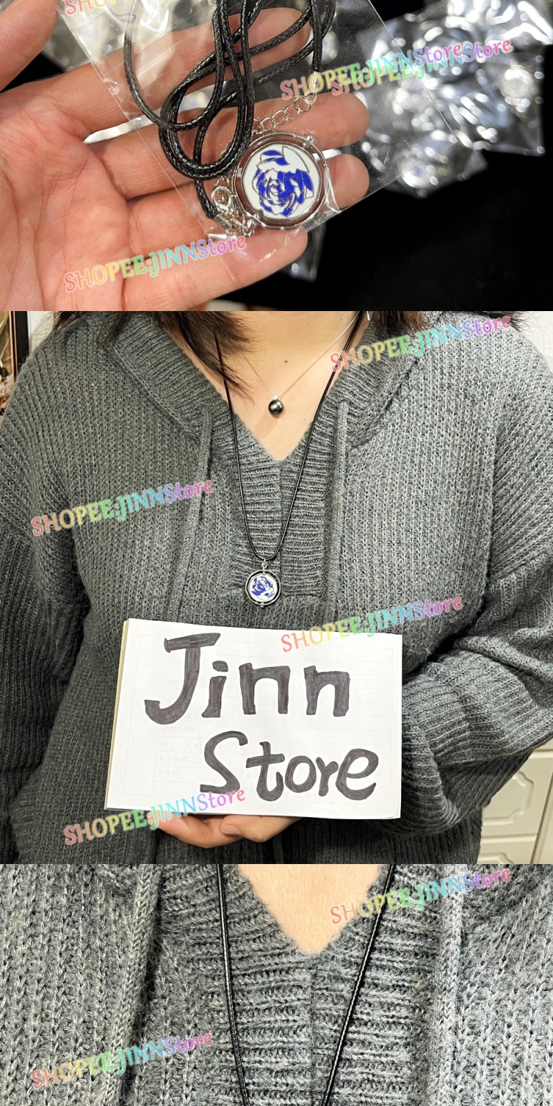 - JINN-League Of Legends Arcane Temporada 2 Colar JINX EKKO Rotativo ...