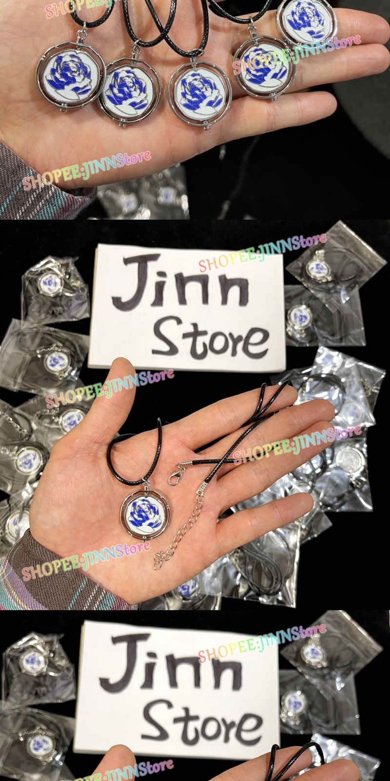 - JINN-League of Legends Arcane Temporada 2 Ekko & JINX Colar Giratório ...