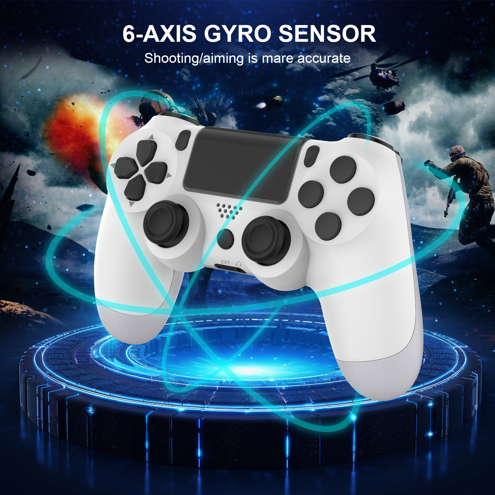 Novo Controle Sem Fio com Giroscópio de 6 Eixos, Joystick para PC ...