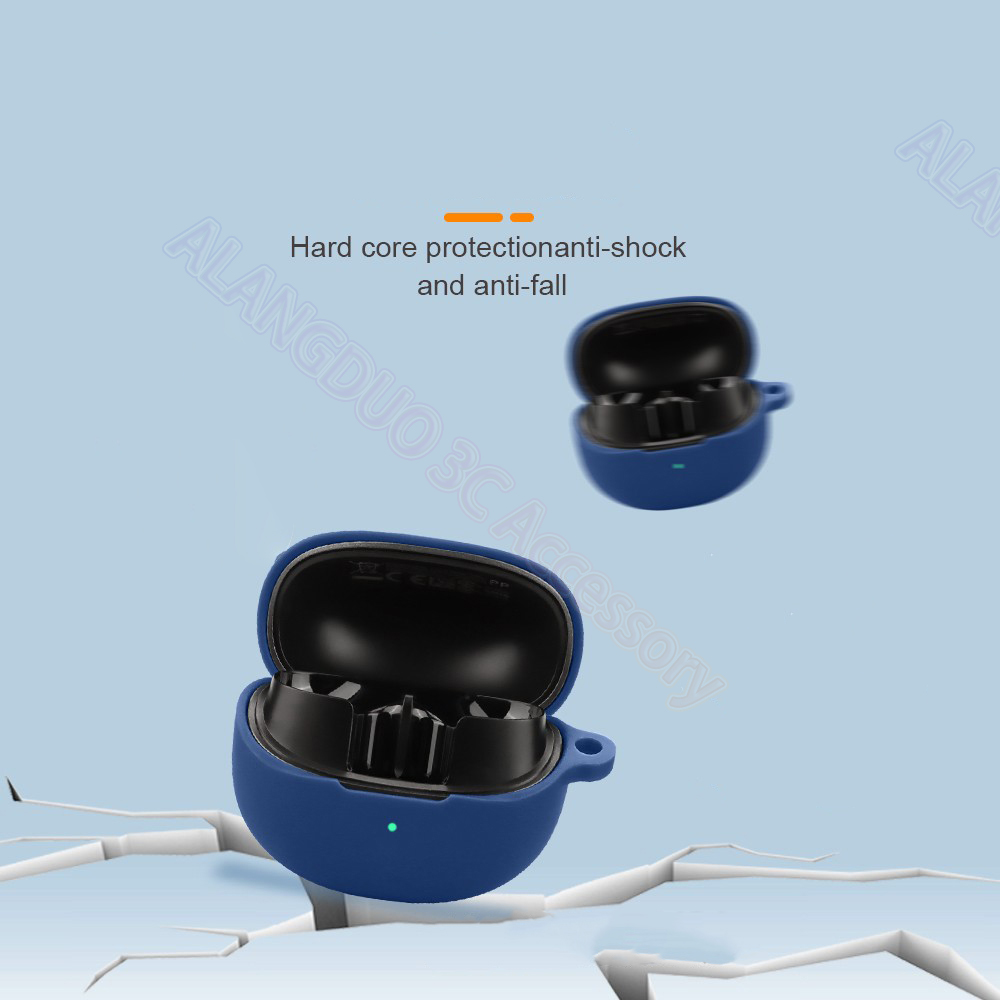 Capa De Silicone Para QCY MeloBuds Pro N50 Cor Sólida Proteção Anti ...