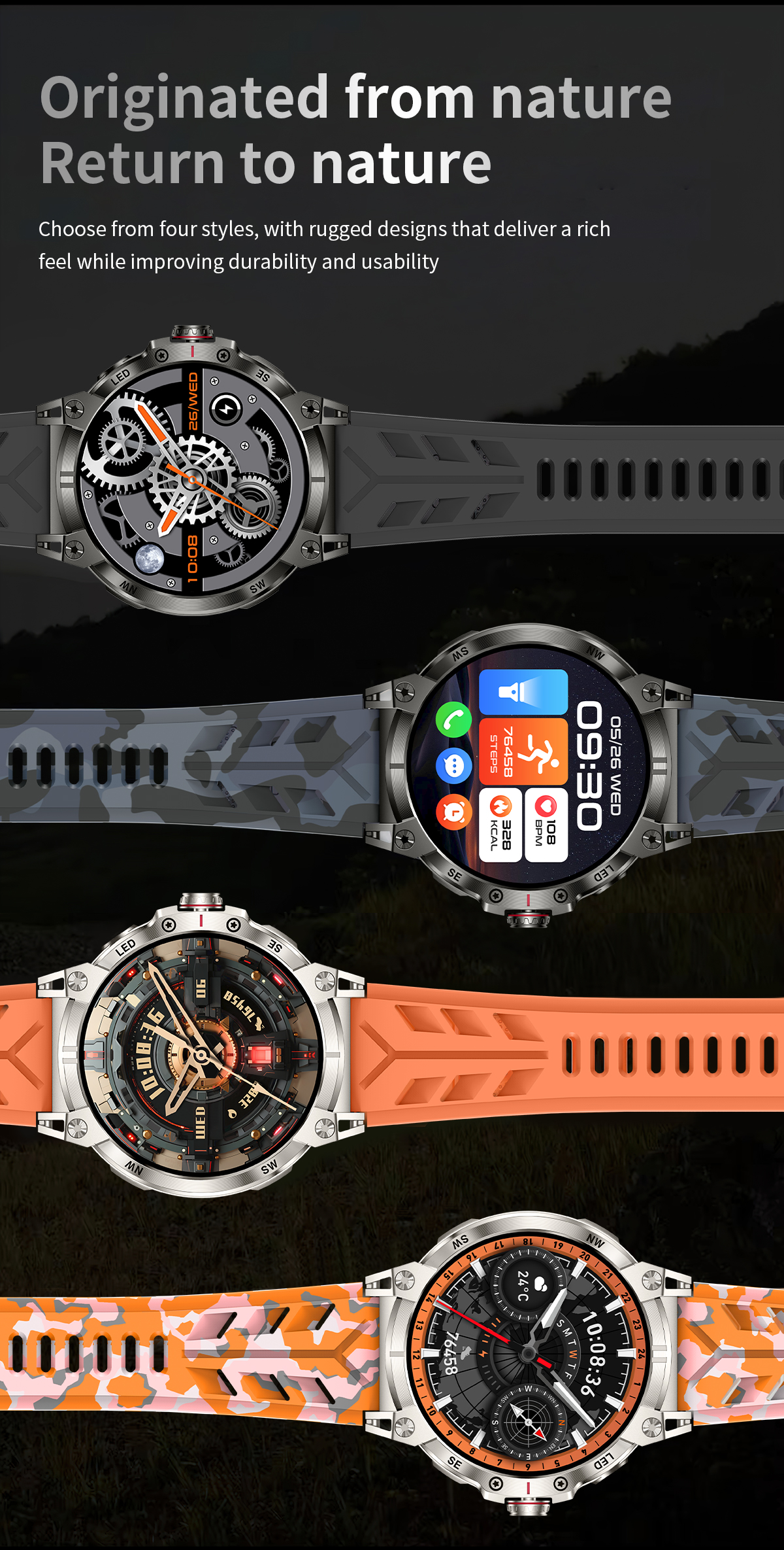 LIGE LED Lanterna Smartwatch Relógio Inteligente Original 1.85 " HD ...