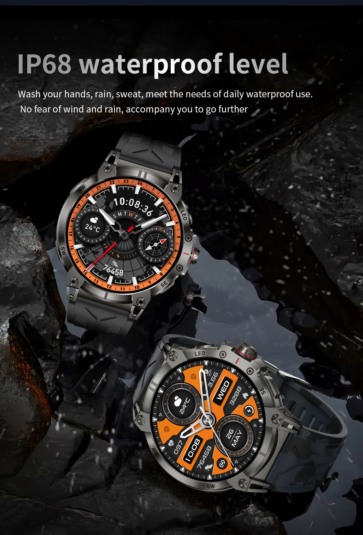LIGE LED Lanterna Smartwatch Relógio Inteligente Original 1.85 " HD ...