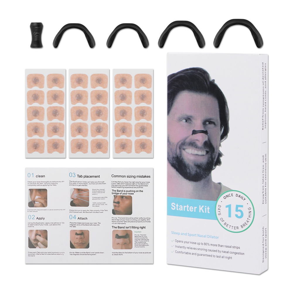Kit Inicial de Dilatadores Nasais para Dormir - Fitas Nasais para ...