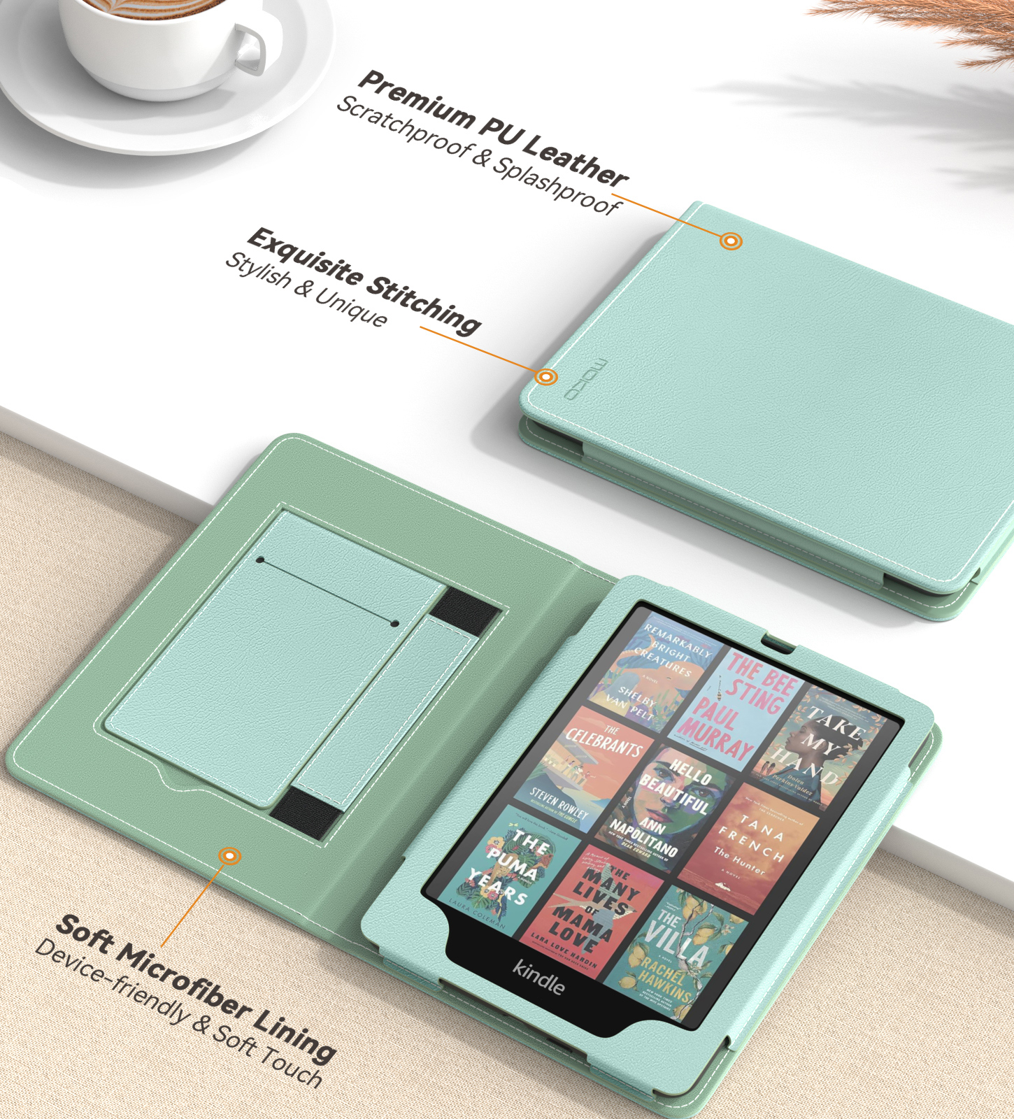 Capa Protetora Magnética De Couro PU MoKo Adequada Para Kindle ...