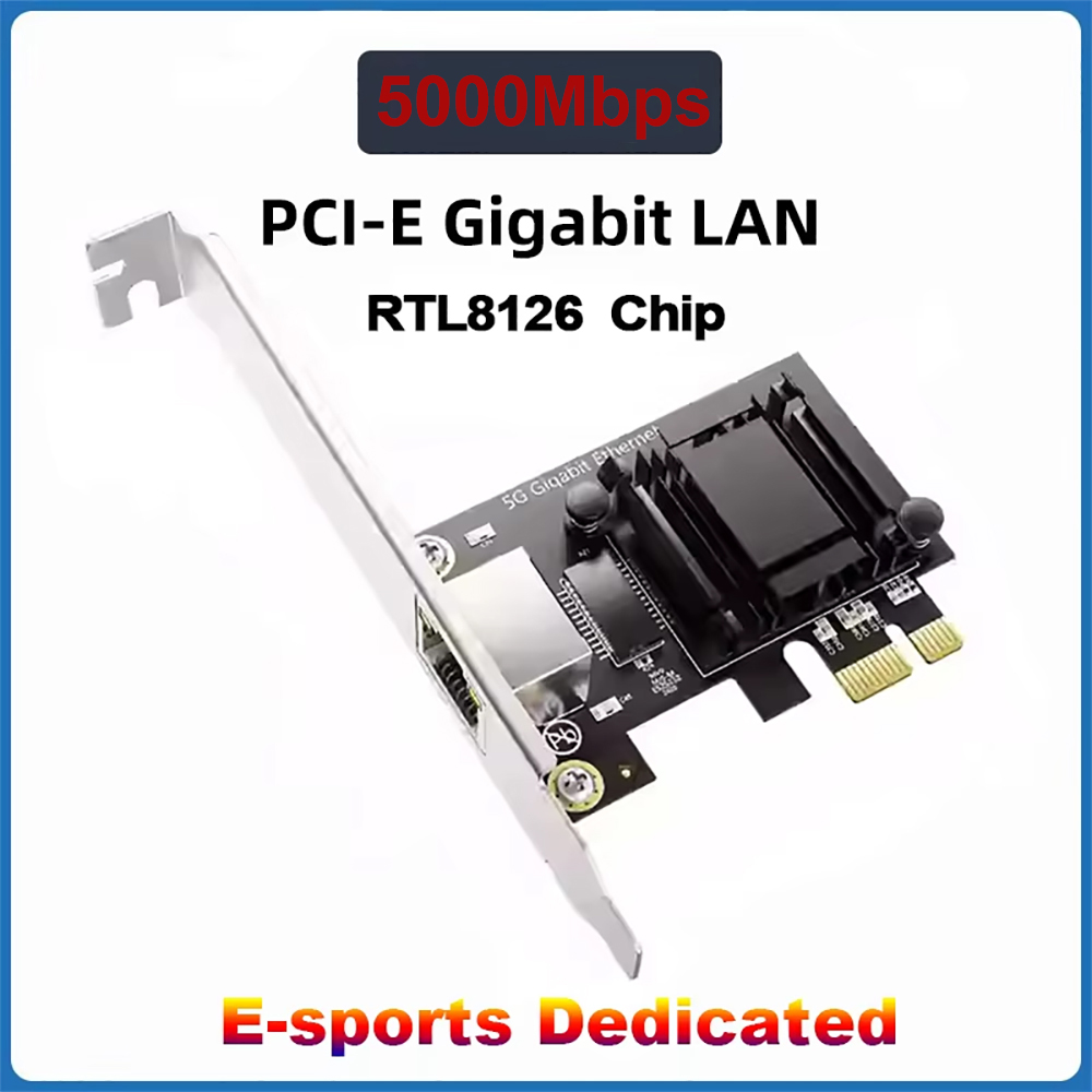 5Gbps Pcie Para Placa De Rede RJ45 Realtek 8126 100Mbps/1G/2.5G/5G RJ45 ...