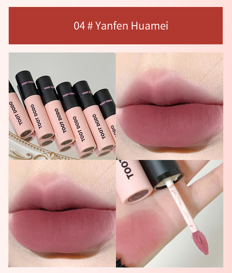 Toot Dodo Rosa Rima Lip Clay, gloss labial matte duradouro e de alta ...