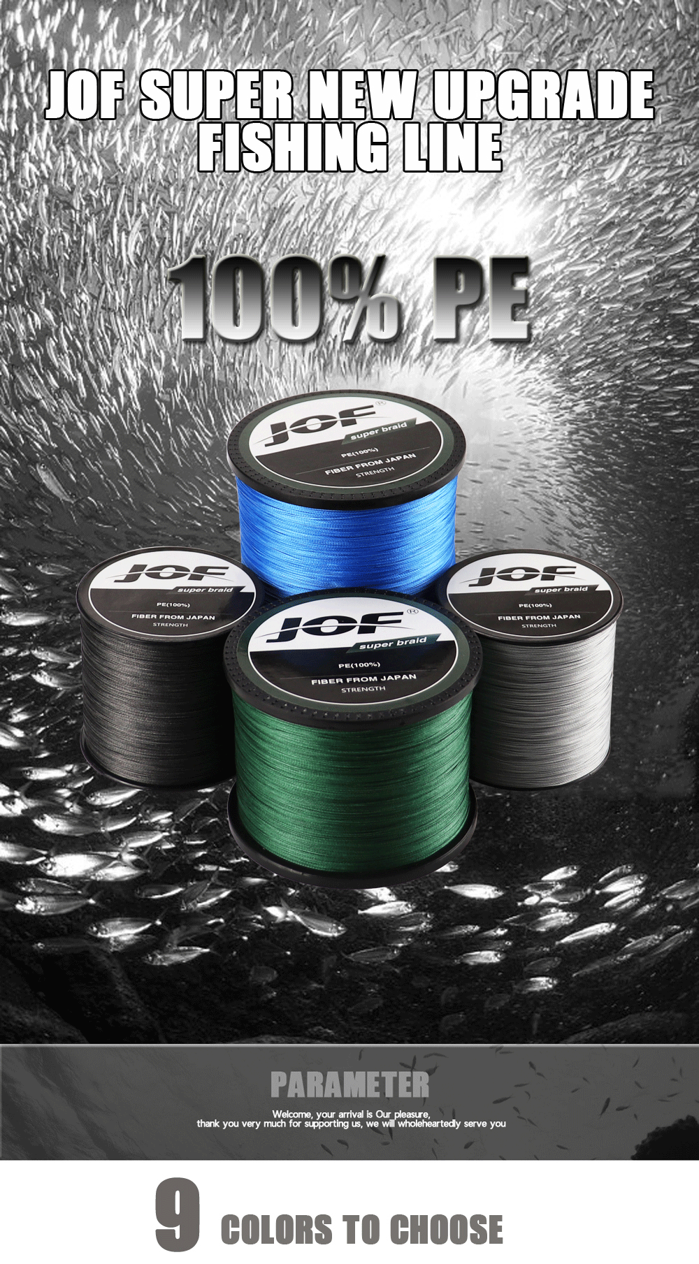 Jof Braid 4 300m 500m 1000m Cor Original Verde 4 Linha De Pesca ...