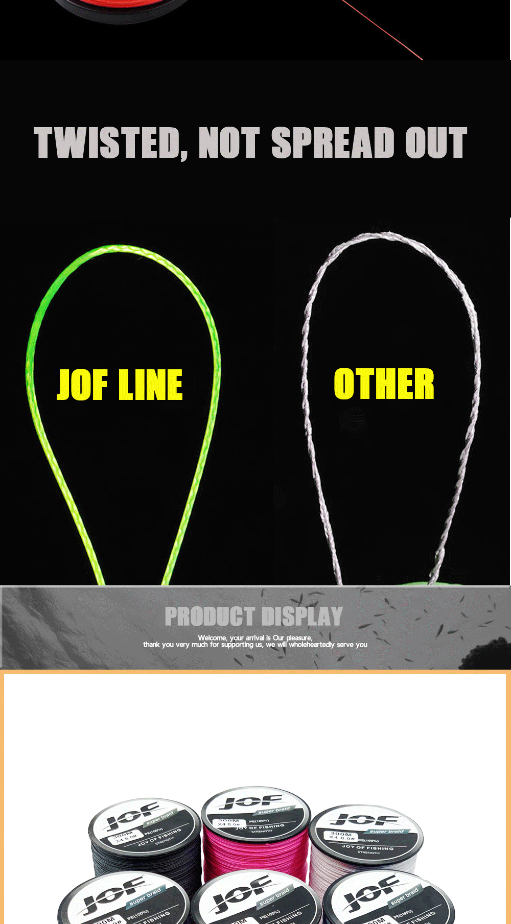 Jof Braid 4 300m 500m 1000m Cor Original Verde 4 Linha De Pesca ...